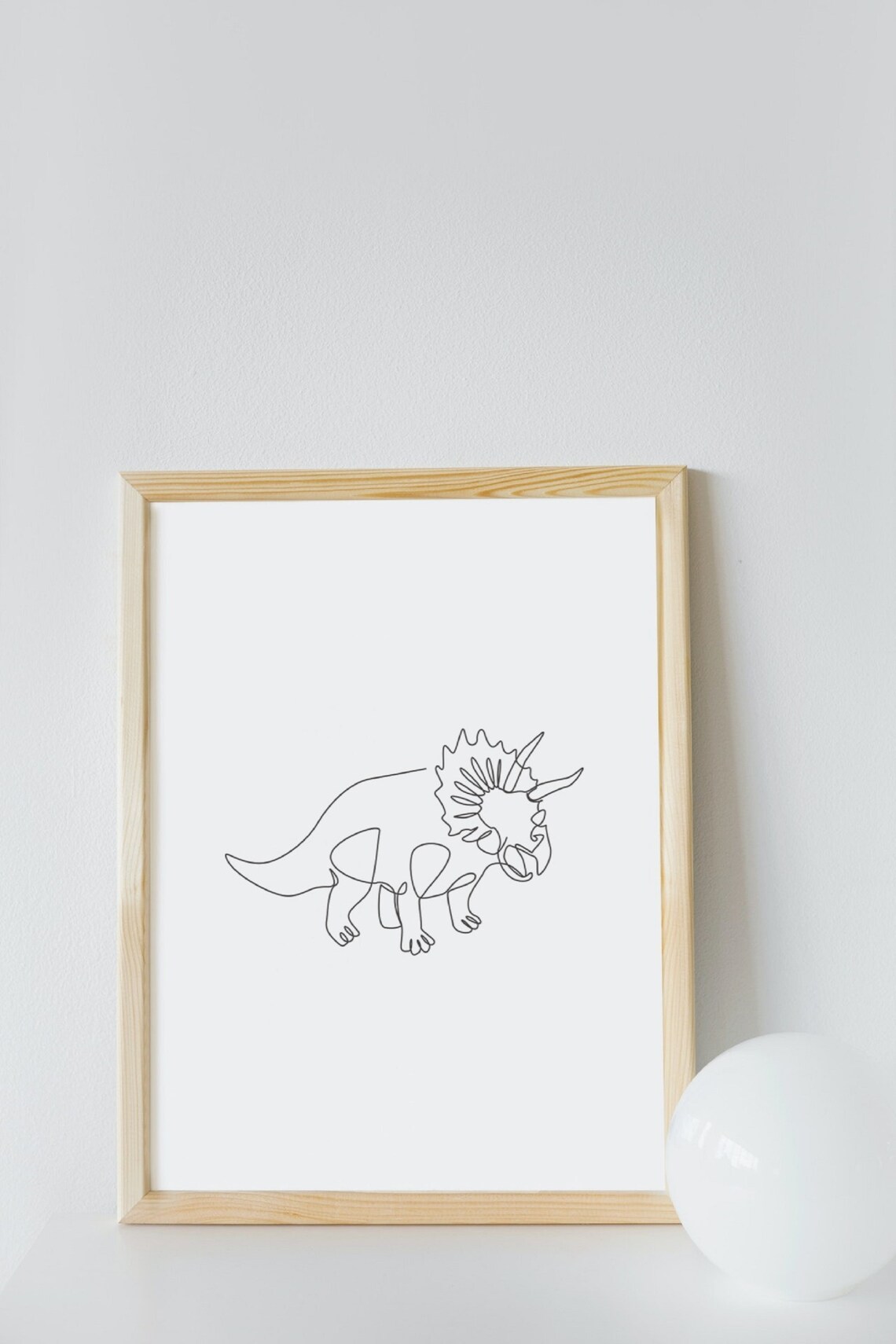 Triceratops Line Art, Dinosaur Wall Art, Dinosaur Printable, Dinosaur ...