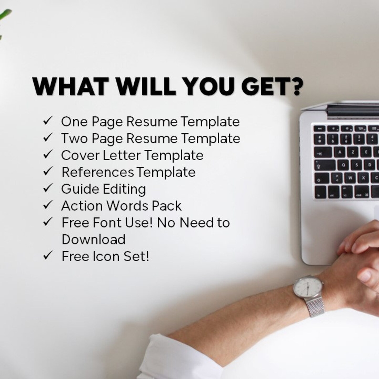 Simple Resume Template Word, Cv Template, Professional Resume, Creative ...