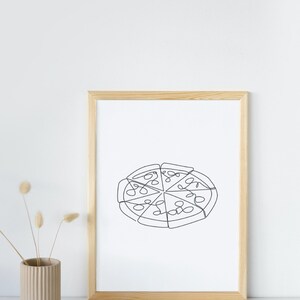 Pizza Line Art Drawing, Pizza Line Art, Food Line Art, Food Line ...