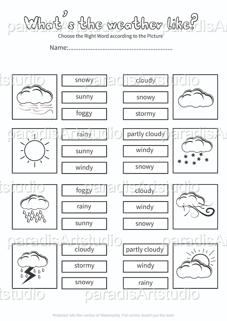 Weather Worksheets for Kids, Worksheet for Kids, Preschool Worksheets, Kids Learning, Kid ...