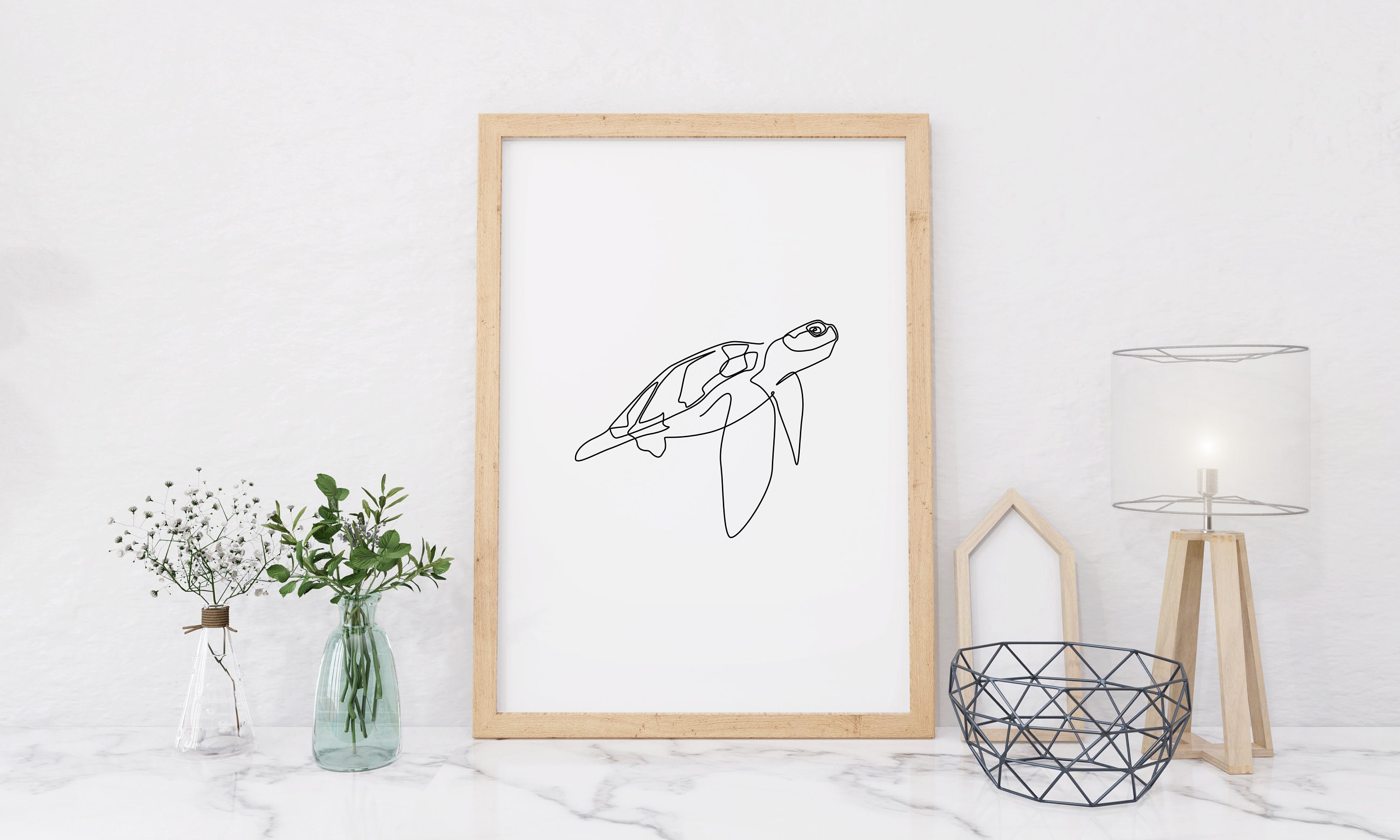 Turtle Line Art Turtle Art Sea Turtle Art Turtle Print - Etsy