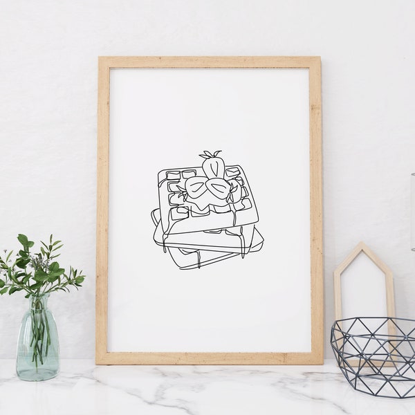 Croffle Drawing - Etsy