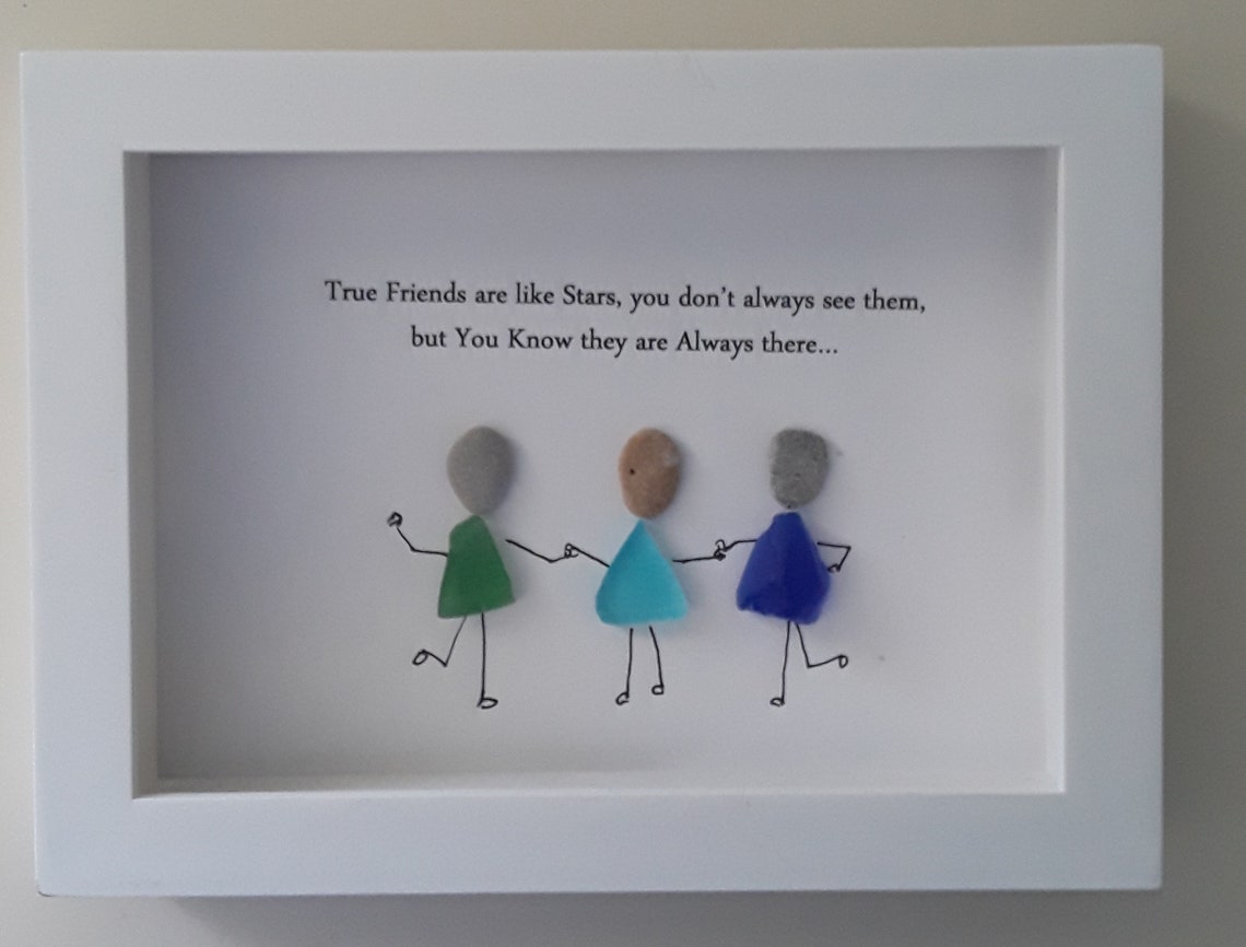 Personalized Friendship Sea Glass/couple Gift/sweetheart/mr & - Etsy