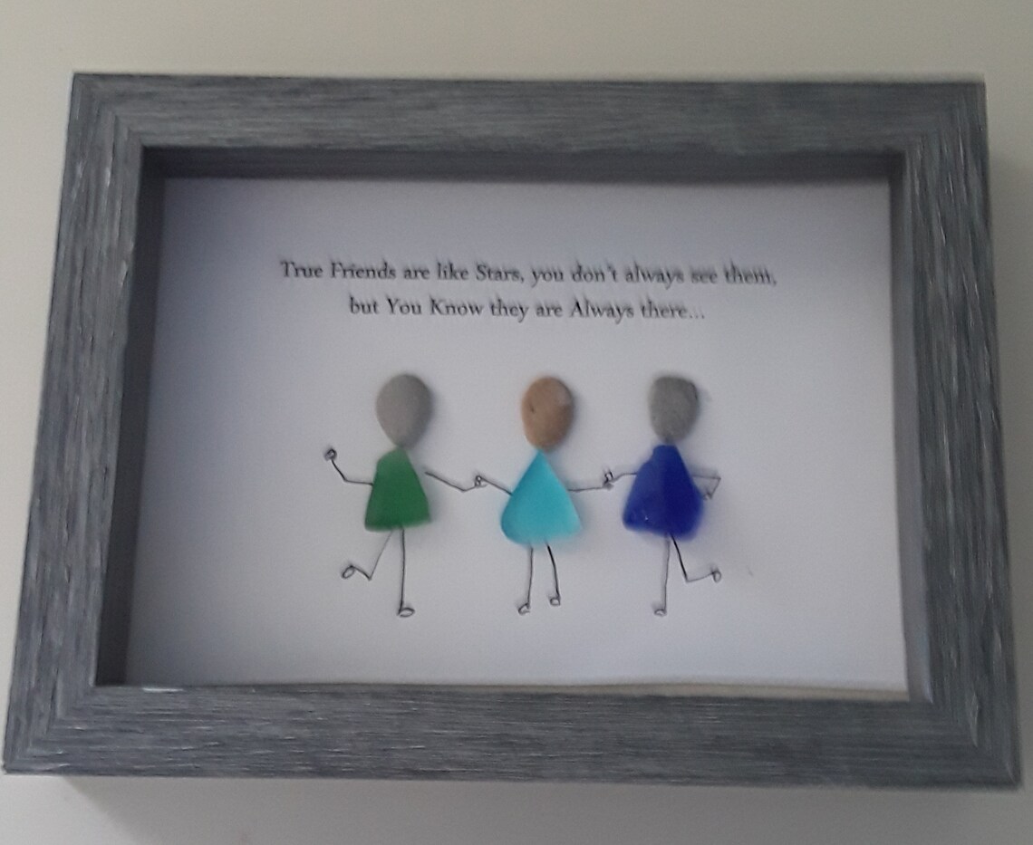 Personalized Friendship Sea Glass/couple Gift/sweetheart/mr & - Etsy