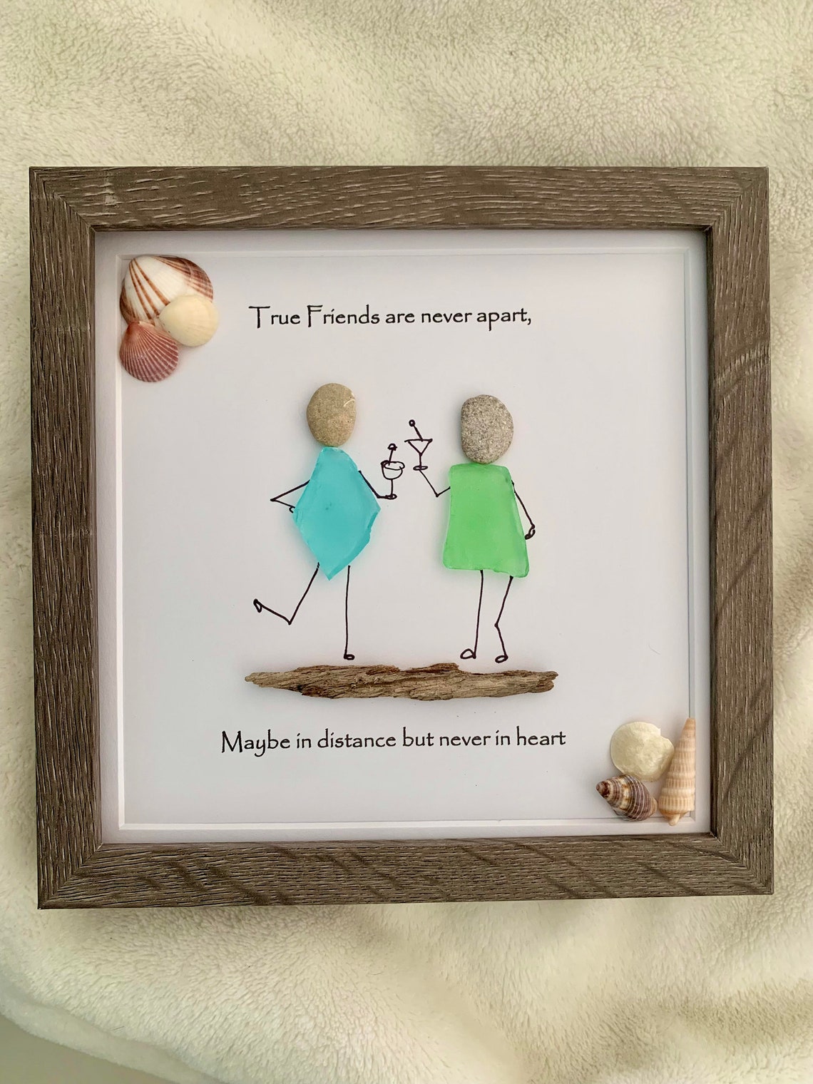 Personalized Friendship Sea Glass/couple Gift/sweetheart/mr & - Etsy