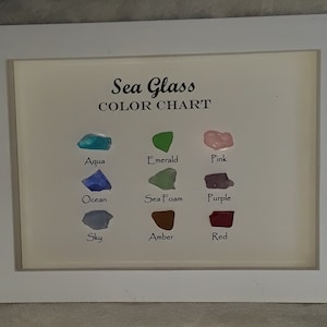 SEA GLASS Chart/sea Glass/small or Large/sea Glass Art/ Color Chart ...