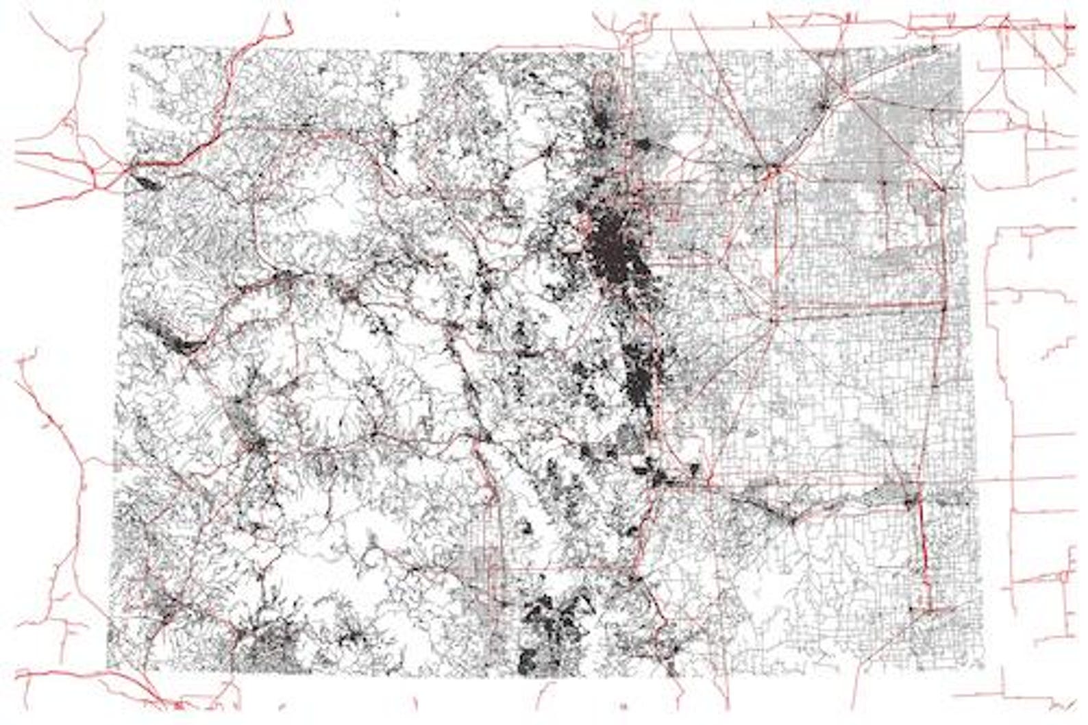 State Road and Transmission Line Map - Etsy