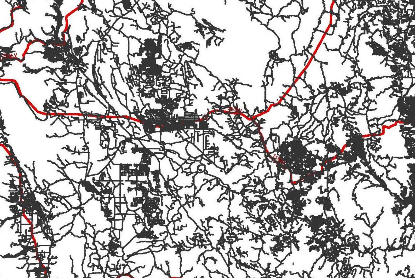 State Road and Transmission Line Map - Etsy