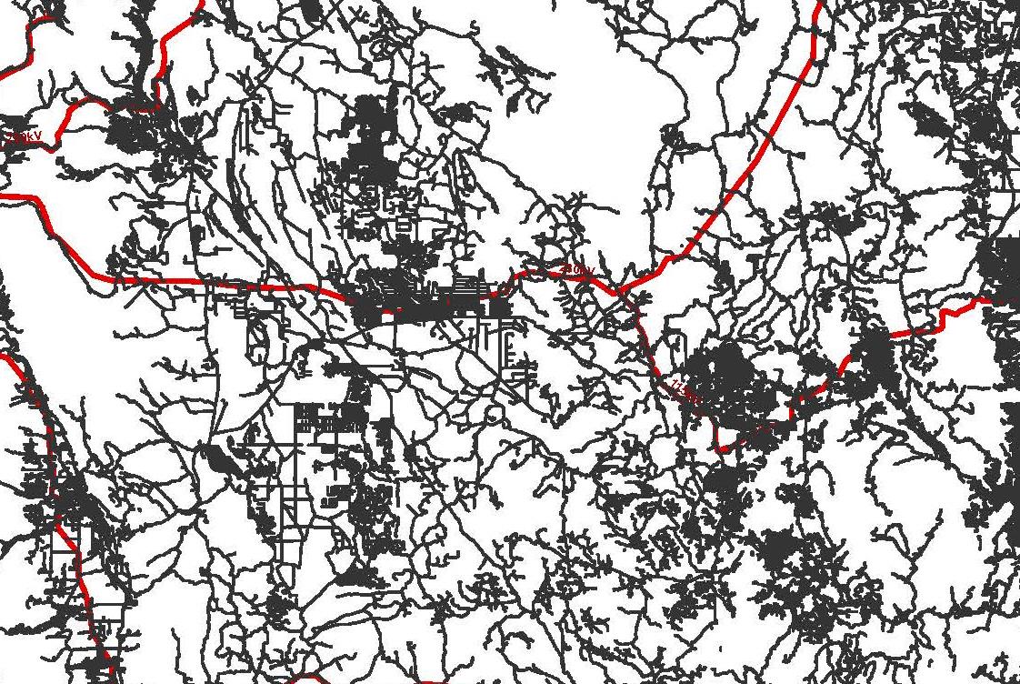 State Road and Transmission Line Map - Etsy
