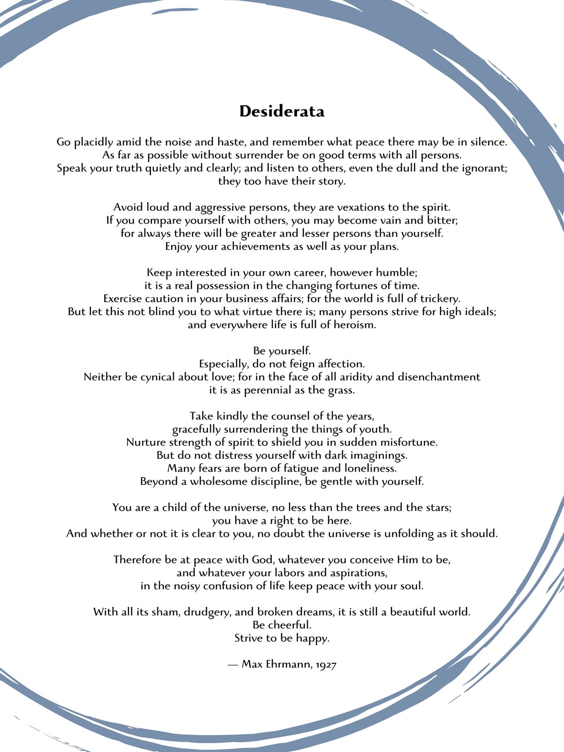 Desiderata Printable - Etsy