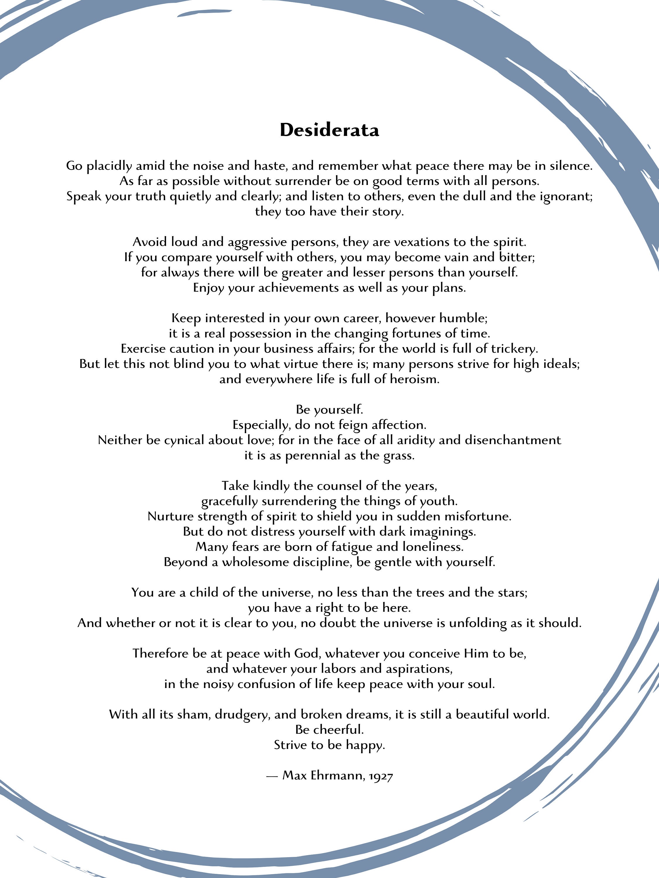 Desiderata Printable - Etsy