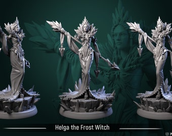 Helga the Frost Witch 75mm White Werewolf Tavern 3D - Etsy