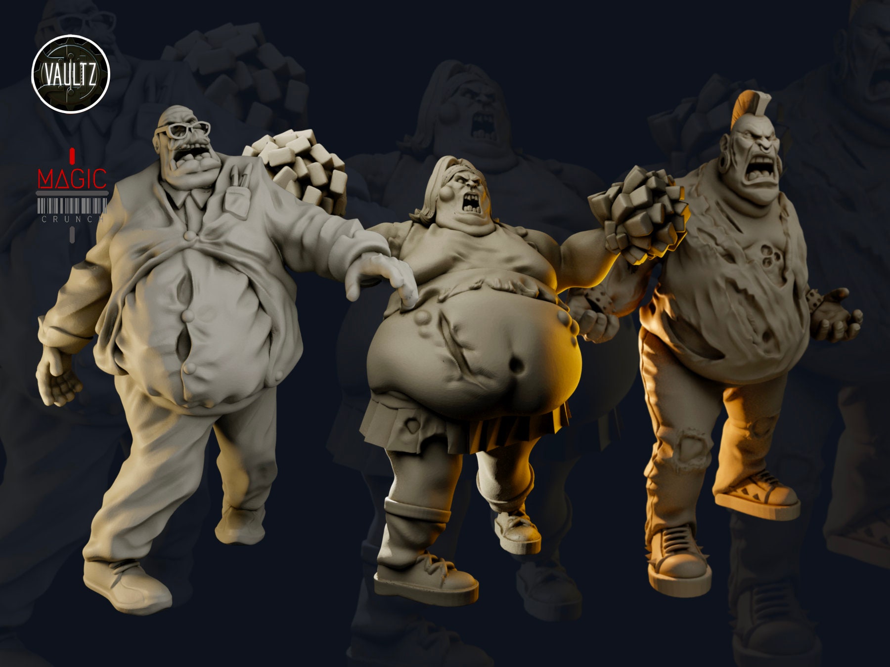 Fat Zombies Zombies von VaultZ | Etsy