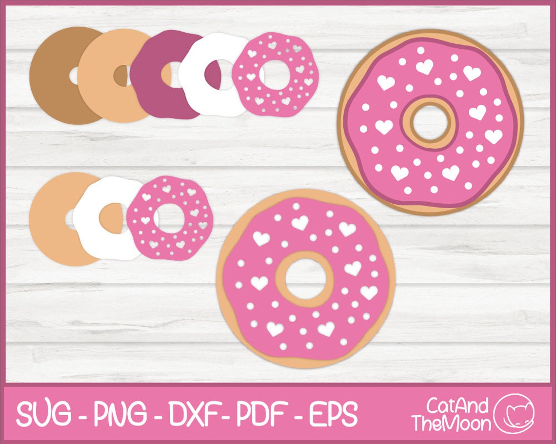Donut Svg Donut Layered Svg, Cartoon Donut Svg, Donut Clip Art, Donut ...