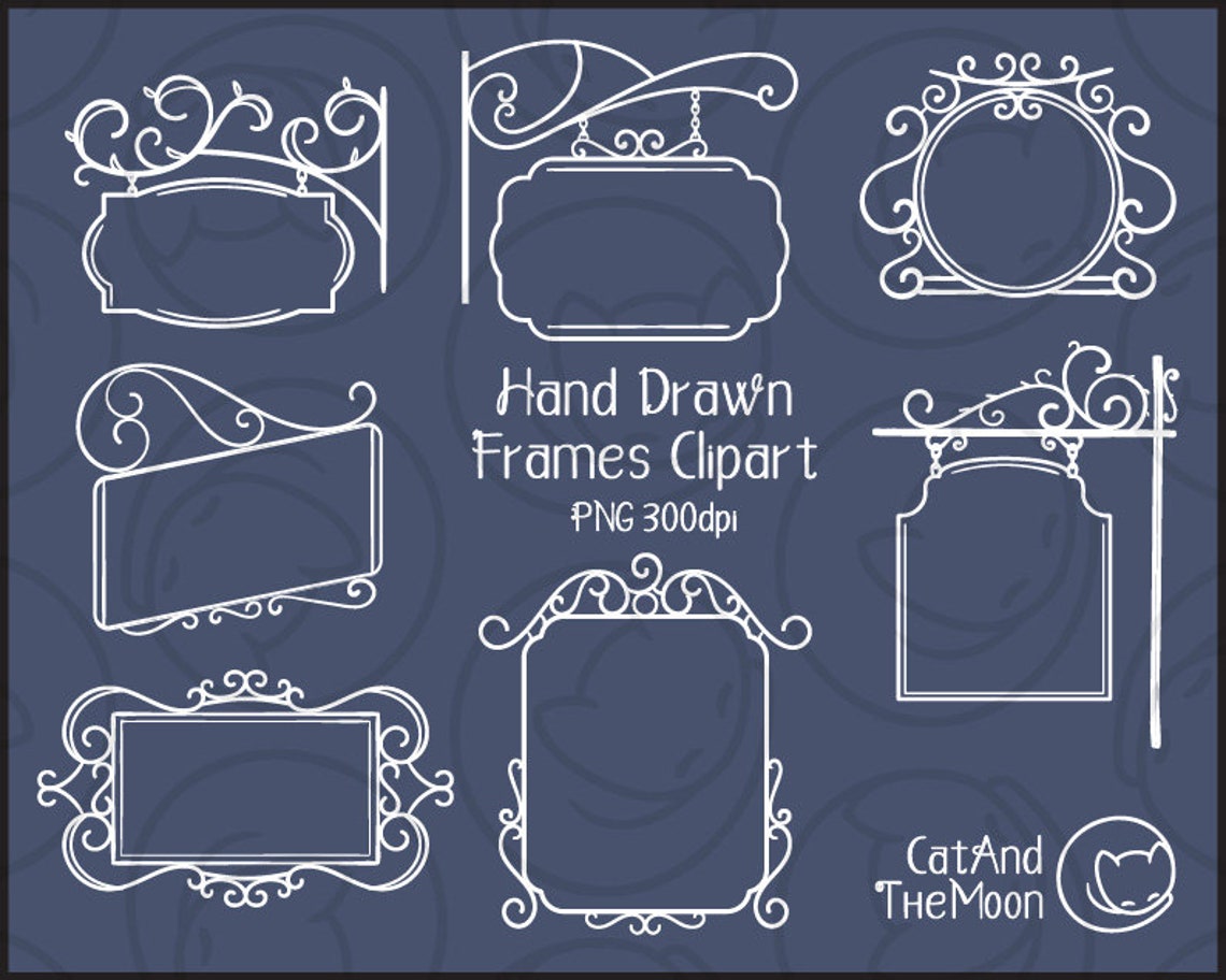 Hanging Sign Clipart - Doodle Frame Clipart, Doodle Frames, Sign ...