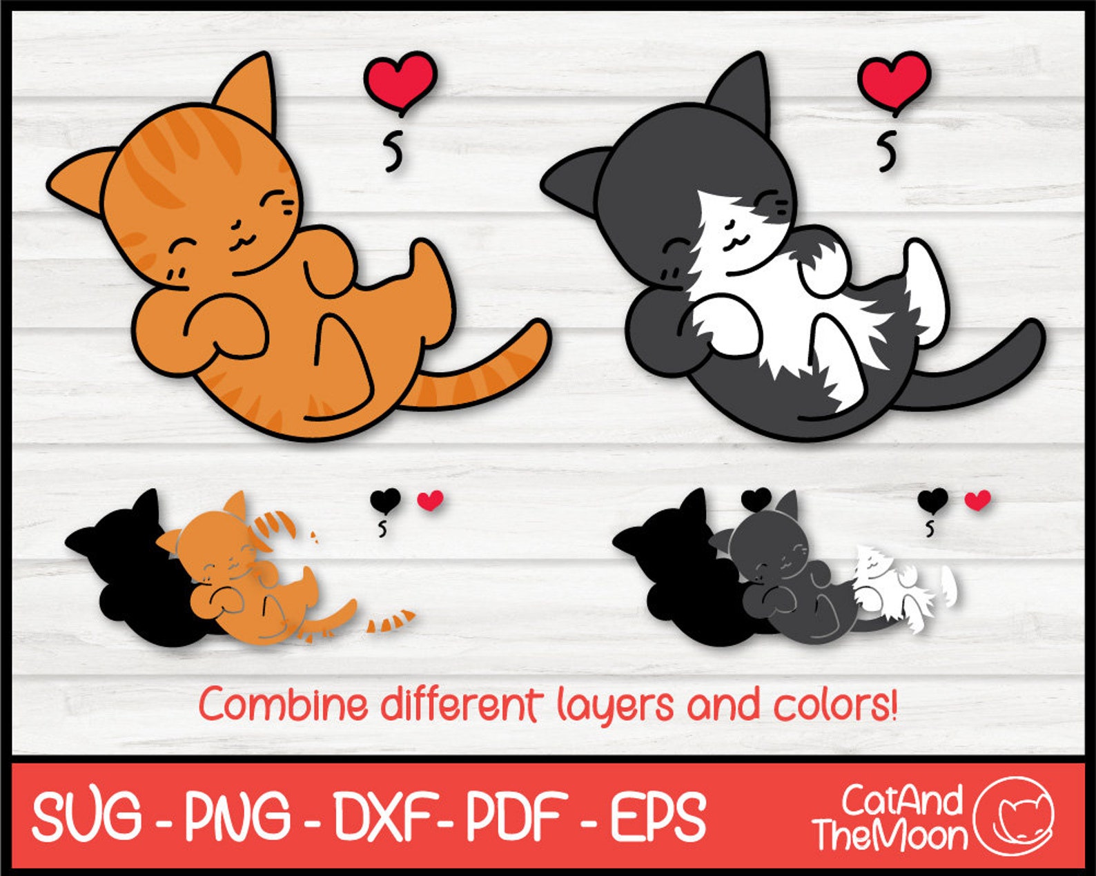 Cute Cat Svg File Tabby Cat Svg, Orange Cat Svg, Tuxedo Cat Svg ...