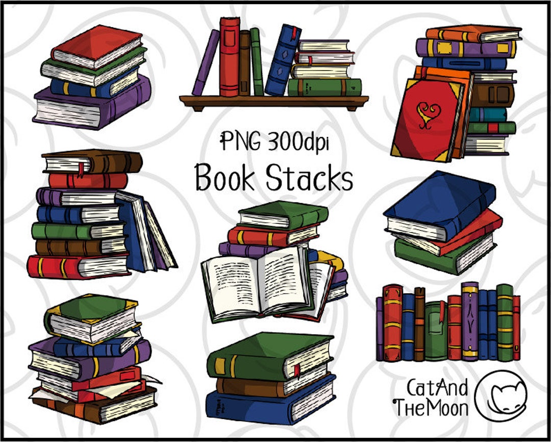 Book Stack Clipart - Book Clipart, Stacked Books Png, Book Stack Png ...
