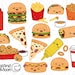 Fast Food Clipart, Junk Food Clip Art, Cute Food Clip Art, Kawaii Fast ...
