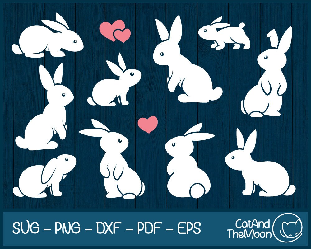 Bunny Svg Easter Svg, Cute Bunny Svg, Bunny Clipart, Baby Bunny Svg ...