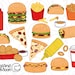 Fast Food Clipart, Junk Food Clip Art, Cute Food Clip Art, Kawaii Fast ...