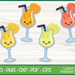 Summer Drink Svg Layered Drink Svg Summer Clipart Kawaii | Etsy