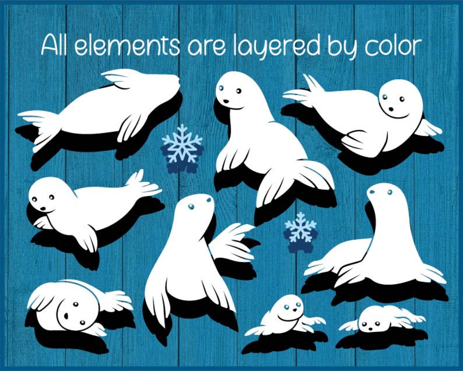 Arctic Seal Svg - White Seal Svg, Cute Seal Svg, Baby Seal Svg, Cute ...