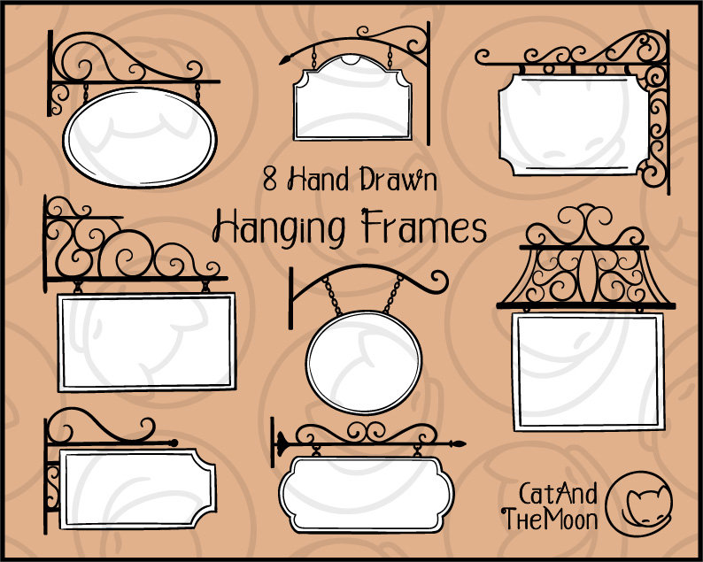 Hanging Sign Svg Street Sign Svg Retro Sign Printable - Etsy Canada