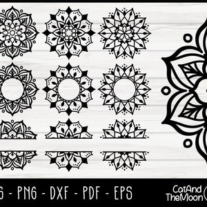 Half Mandala Svg, Simple Mandala Svg, Mandala Svg Bundle, Mandala ...