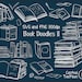 Book Doodles - Library Print and Cut Png Transparent Background ...