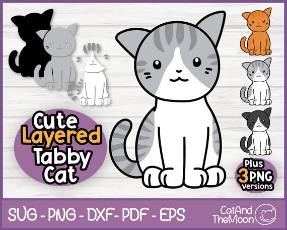Tabby Cat Svg Cat Svg Orange Cat Svg Cat Layered Svg Baby | Etsy