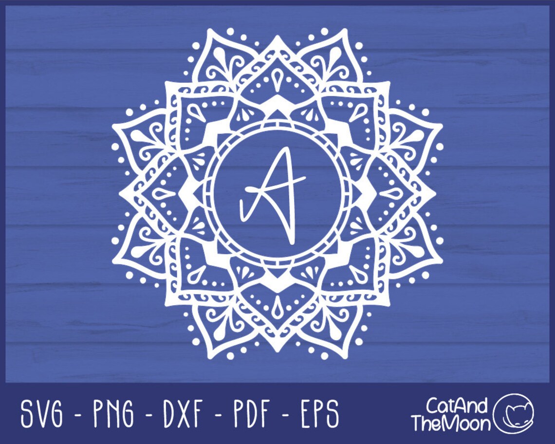 Simple Mandala Svg Half Mandala Svg Split Mandala Svg - Etsy