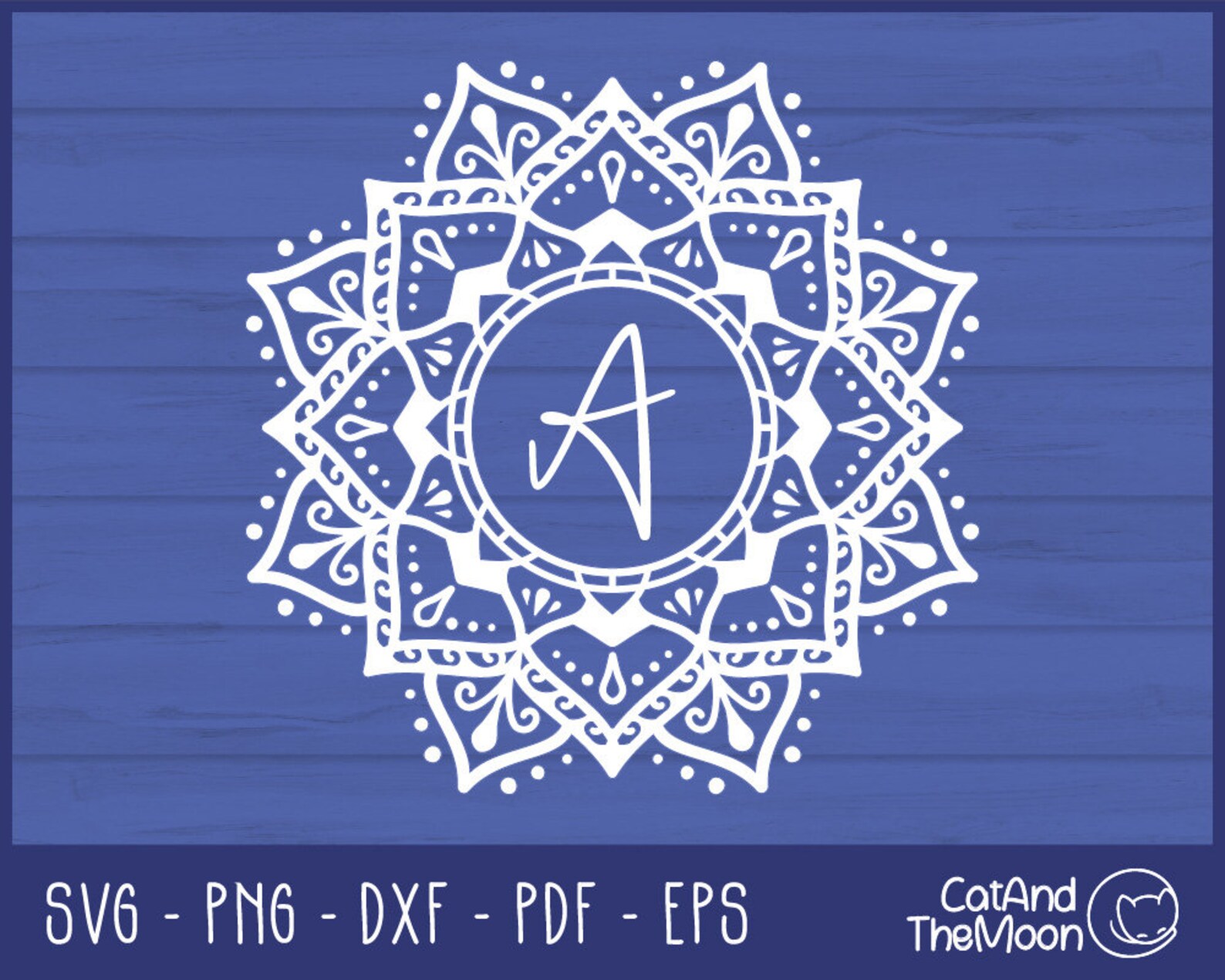 Simple Mandala Svg - Half Mandala Svg, Split Mandala Svg, Mandala ...