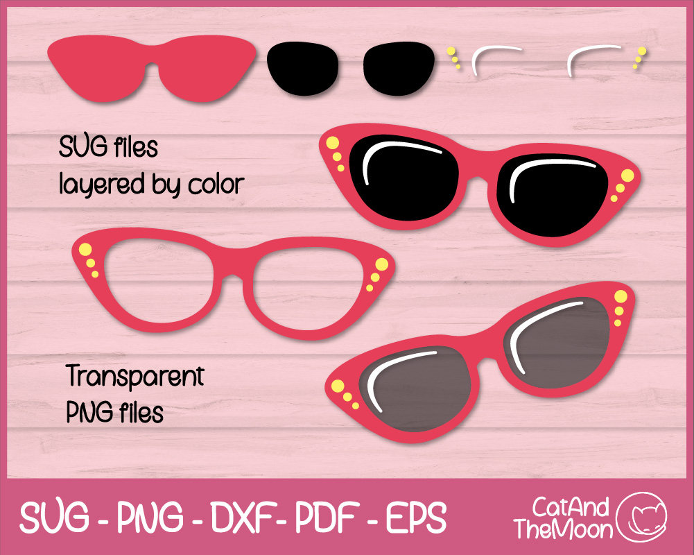 Sunglasses Svg Bundle - Aviator Sunglasses Svg, Shades Svg, Nerd ...
