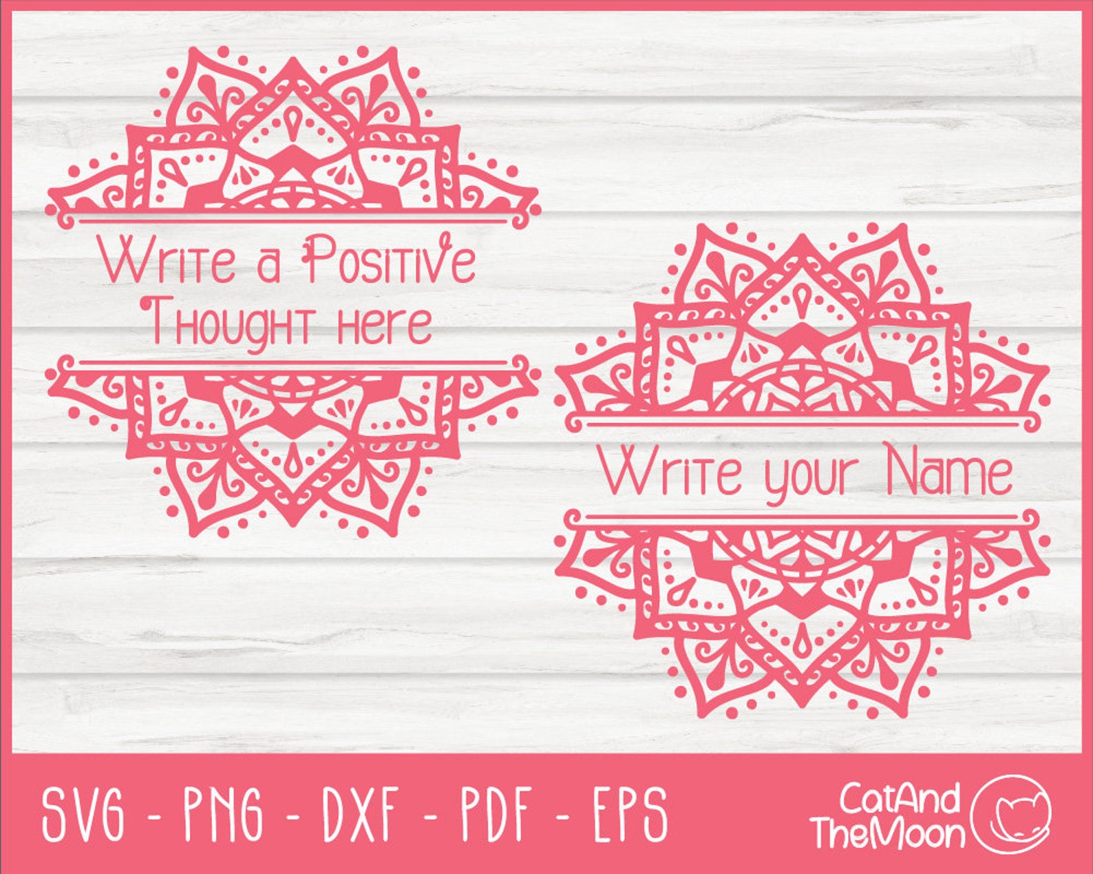 Simple Mandala Svg - Half Mandala Svg, Split Mandala Svg, Mandala ...