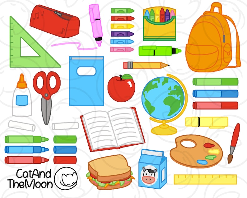 Cute School Clipart - Kawaii School Easy to Use Png Transparent ...