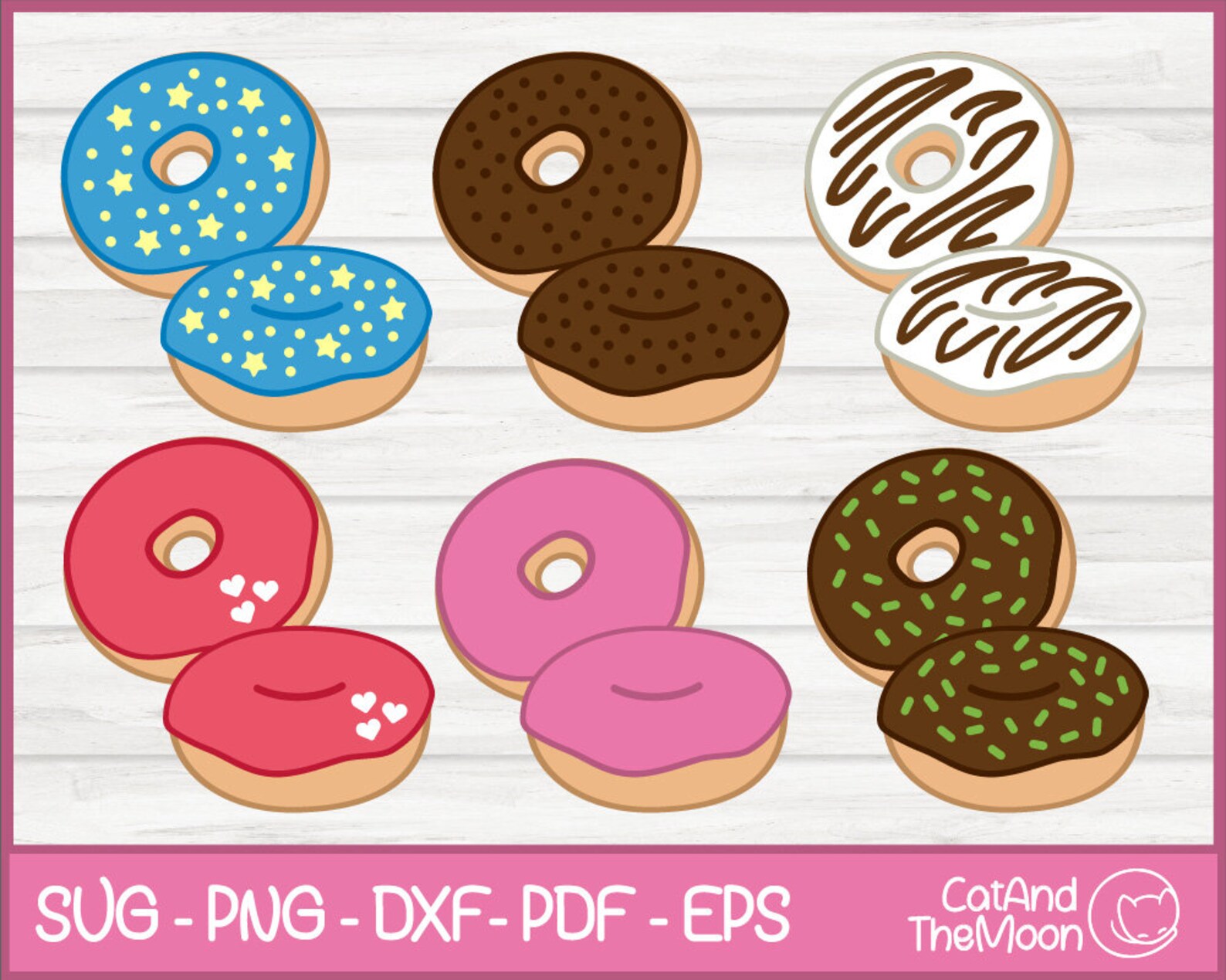 Donut Svg Donut Layered Svg Cartoon Donut Svg Donut Clip - Etsy