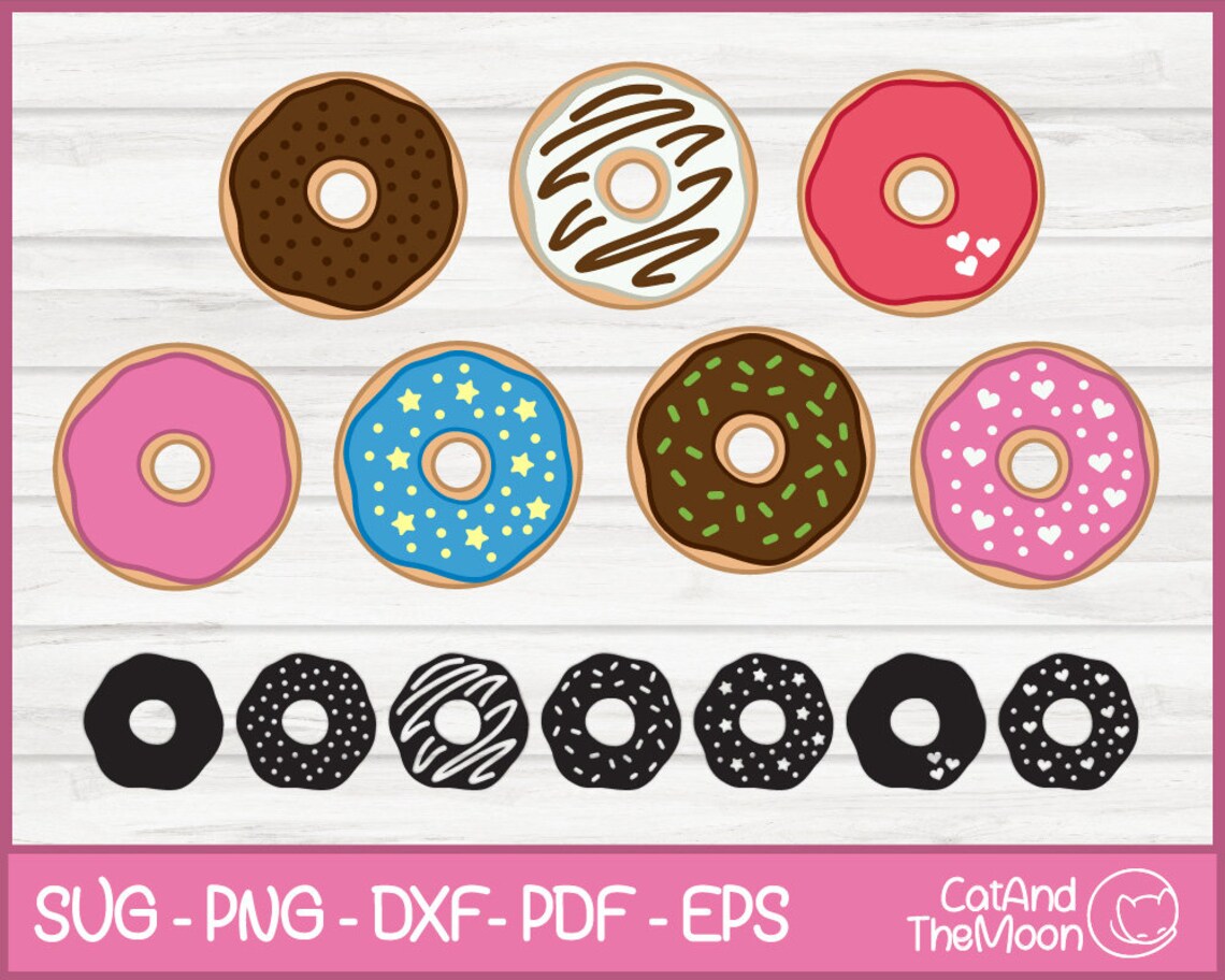 Donut Svg Donut Layered Svg, Cartoon Donut Svg, Donut Clip Art, Donut ...