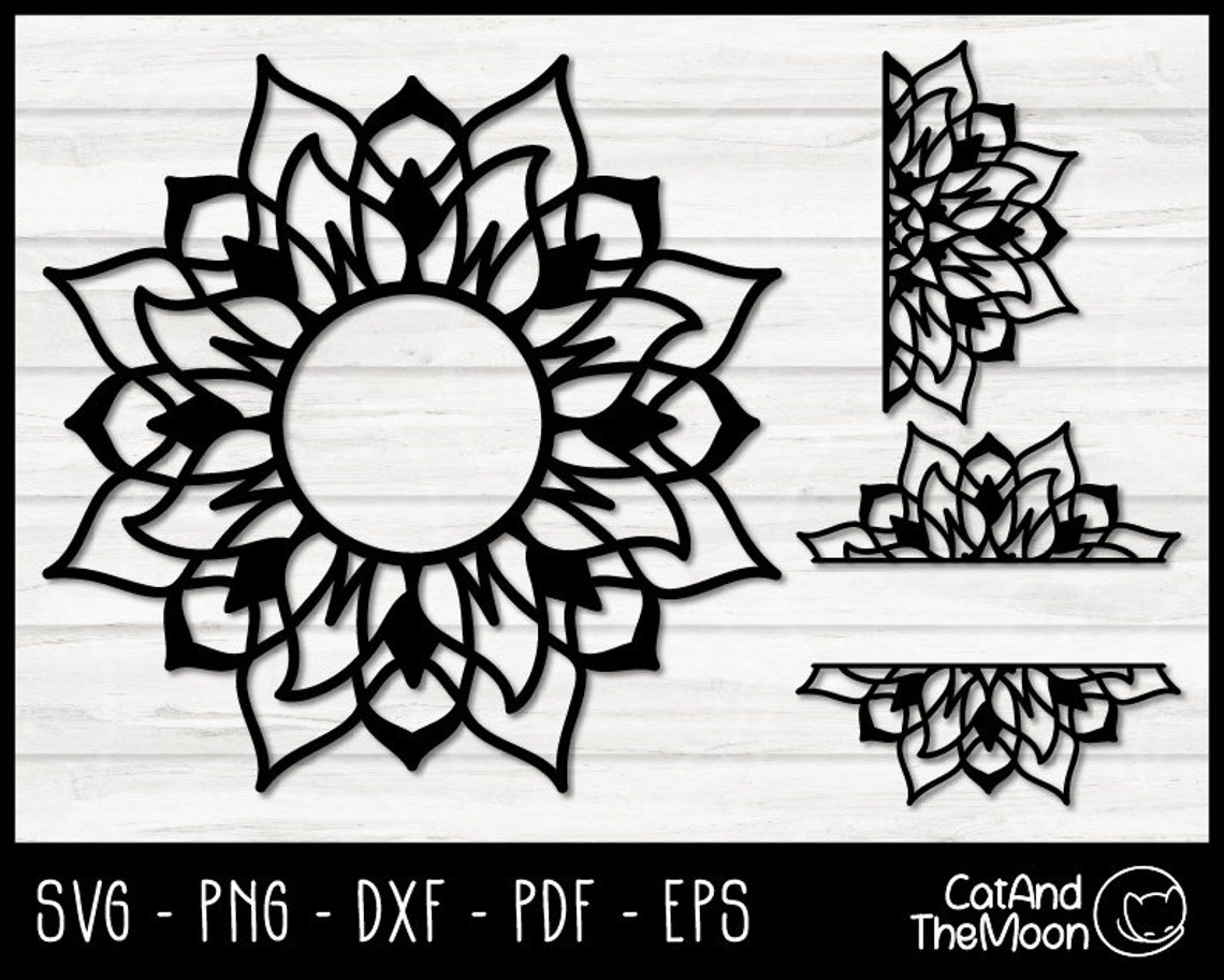 Simple Mandala Svg Sun Mandala Svg Mandala Monogram Svg - Etsy
