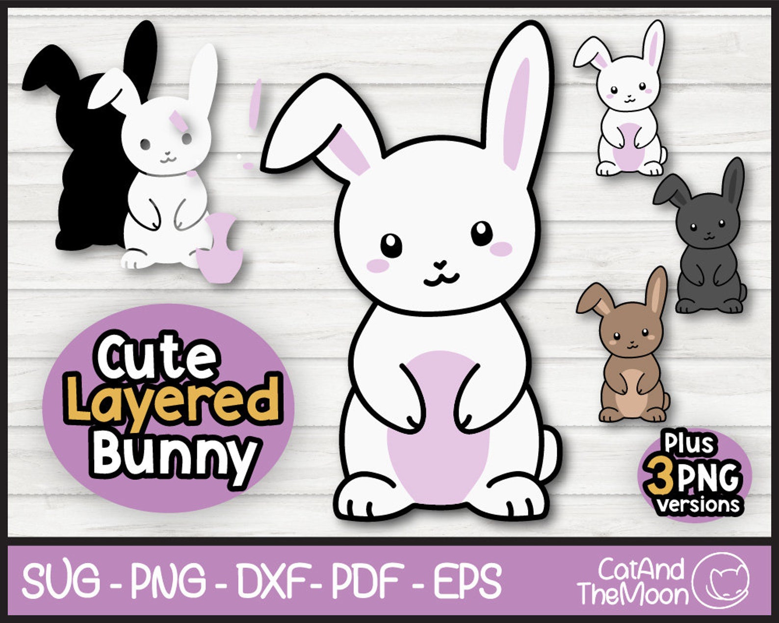 Bunny Svg Layered Bunny Svg Cute Bunny Svg Cricut Bunny - Etsy