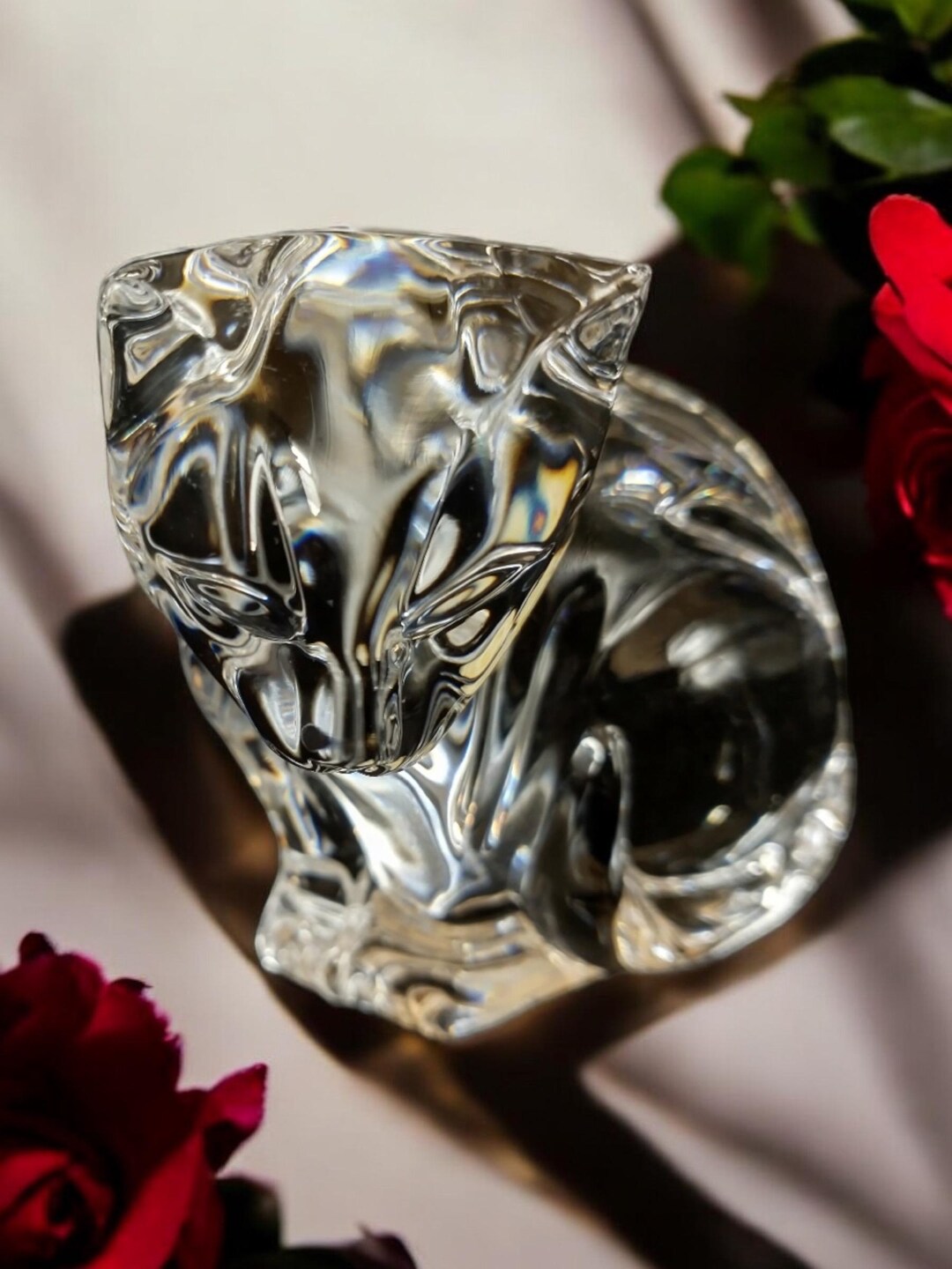 Waterford Crystal Cat - Vintage - Original Waterford - Gorgeous - Etsy