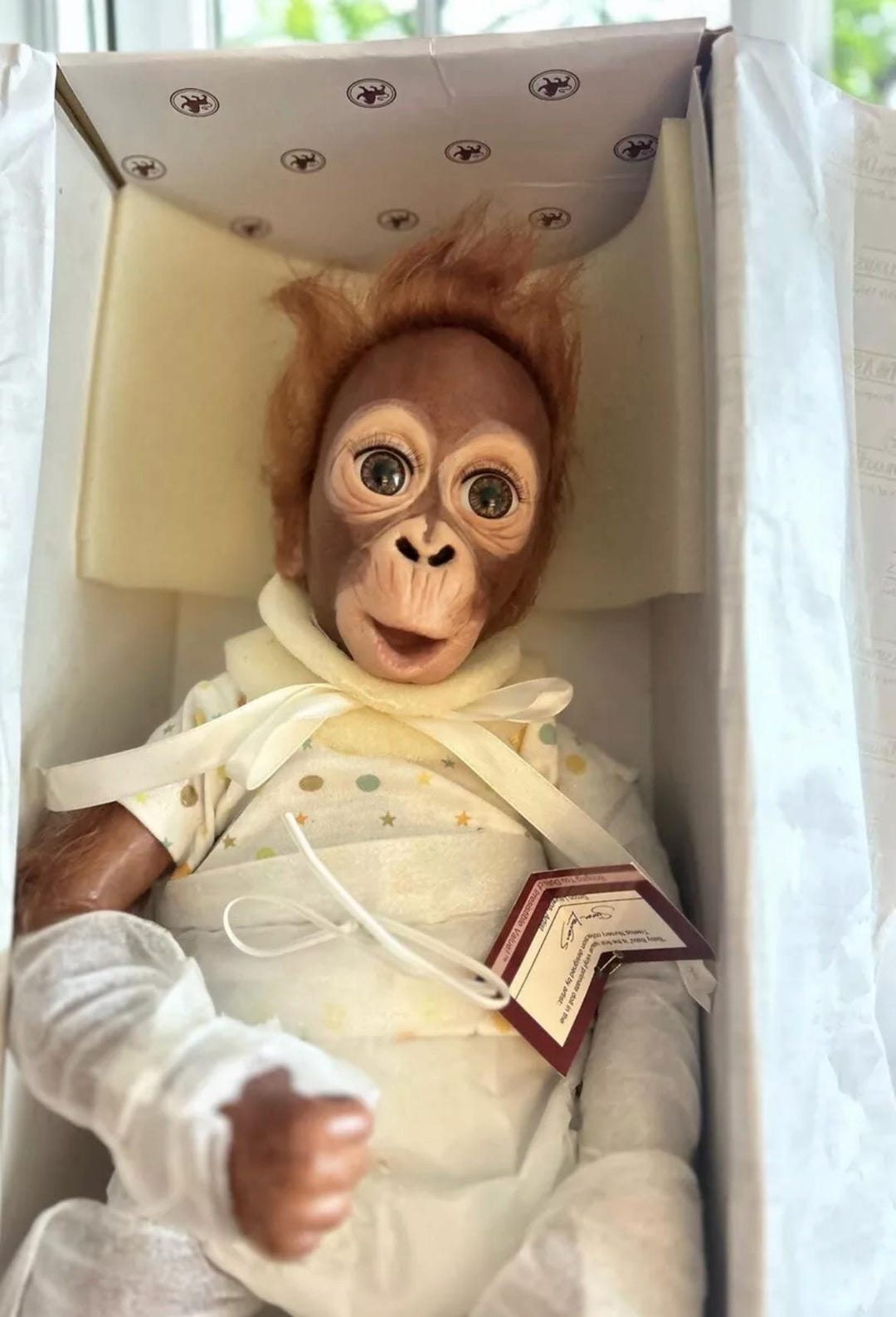 Ashton Drake Baby Babu 16" Lifelike Monkey Doll - Simon Laurens! Brand ...