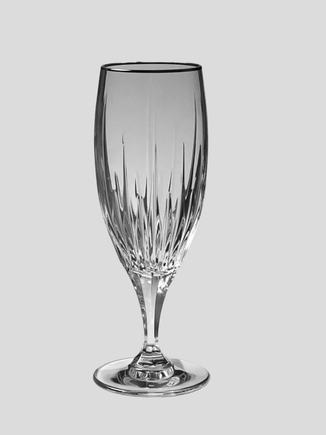 New Mikasa Artic Lights Platinum Rim Ice Tea Crystal Glasses Goblets - Etsy