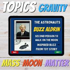Gravity and Moon Boom Cards | Digital Science Activity | Distance ...