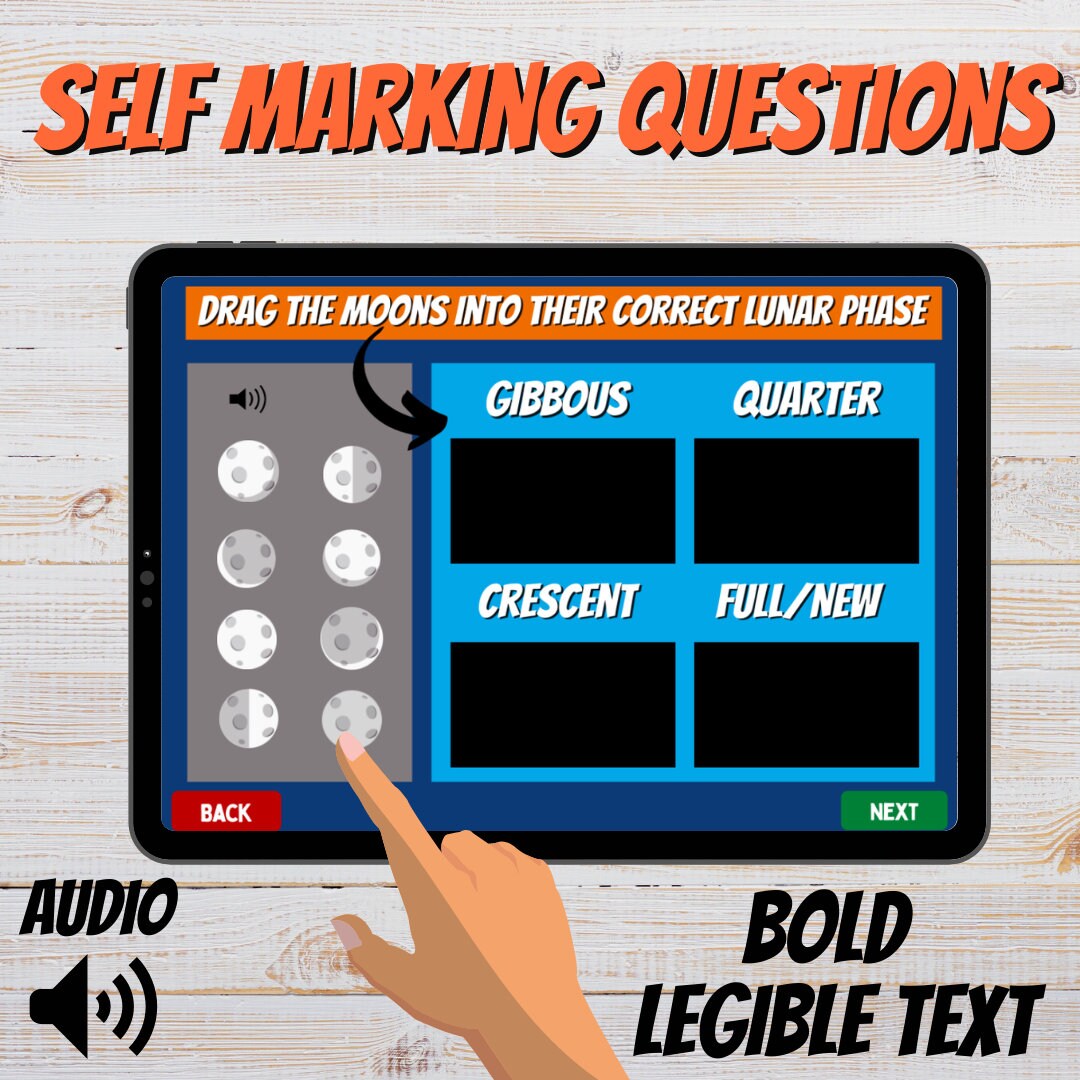 Phases of the Moon Boom Cards | Lunar Cycle Digital Science Activity ...