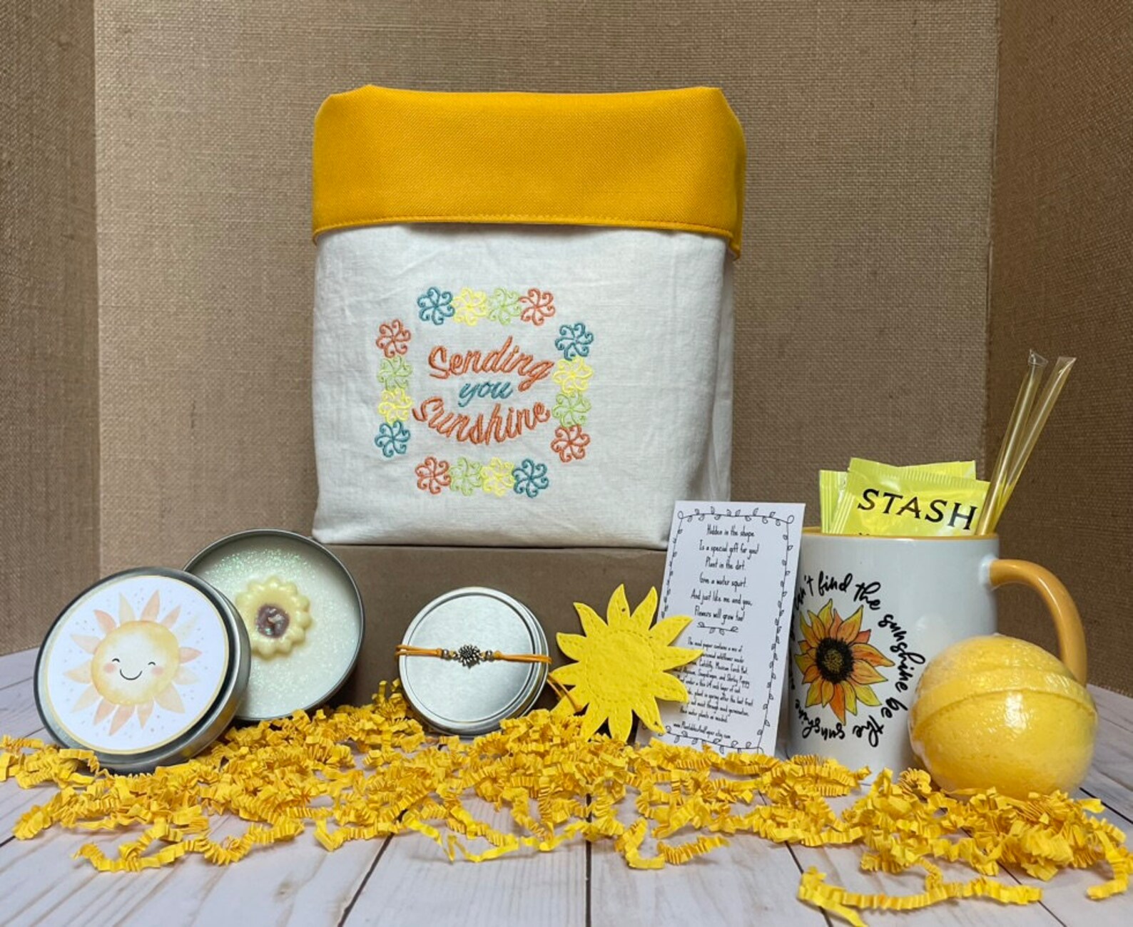 Bag Full of Sunshine, You Are My Sunshine, Personalized Sunshine Basket ...