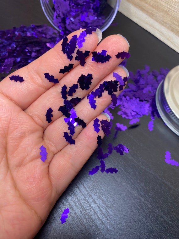 Metallic purple bats polyester glitter cosmetic glitter 10mm - Etsy.de