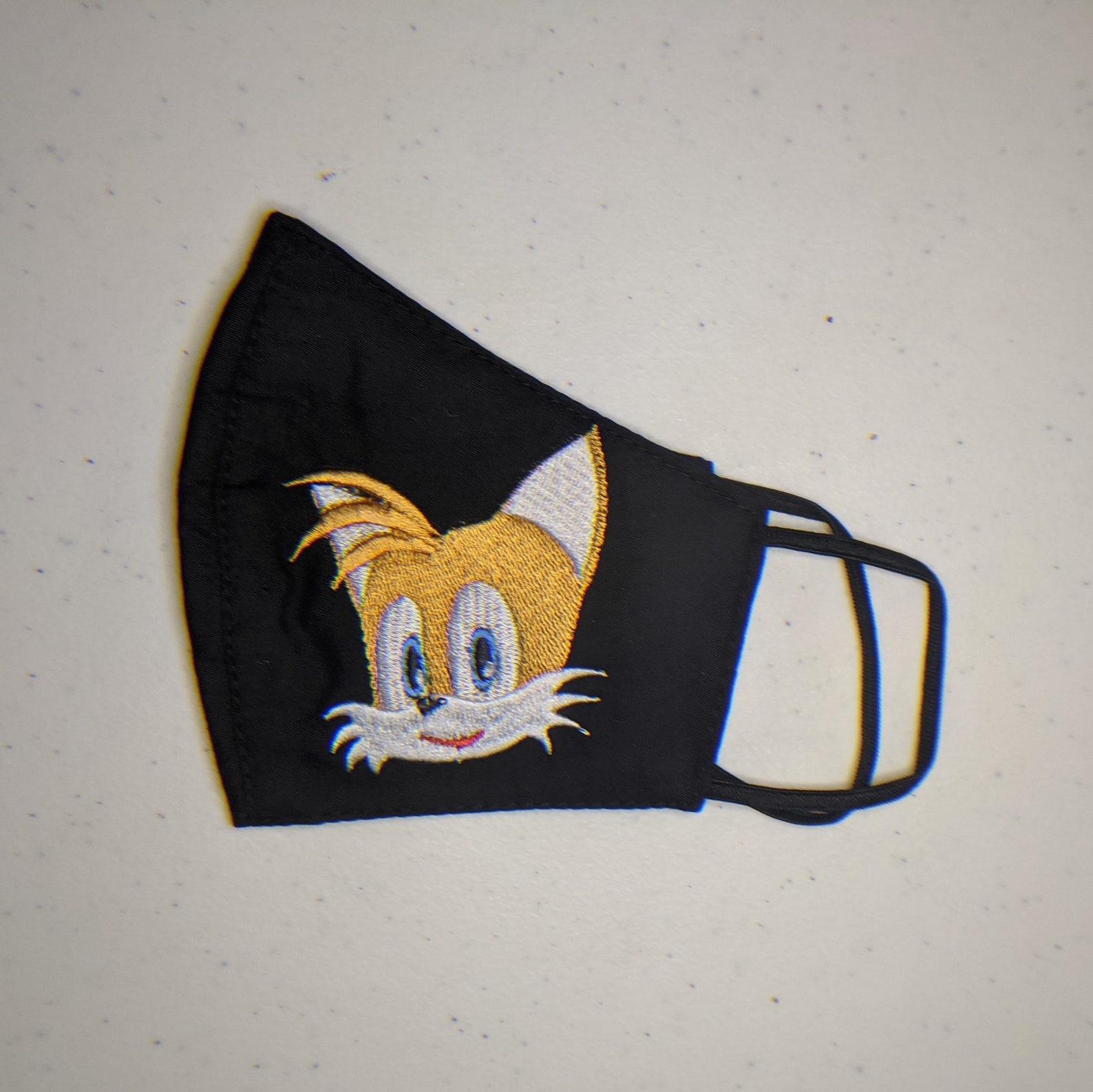 Black Sega Tails From Sonic the Hedgehog Face Mask - Etsy