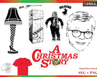 A Christmas Story SVG Design Bundle. PNG and AI Included. 10 Unique ...