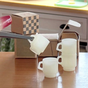 4pcs/set Dollhouse Miniature Mini Cup Coffee Cup for Dollhouse ...