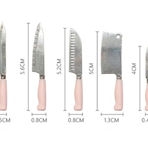 Dollhouse Miniature Knife Set Miniature Cooking Knife Dollhouse Kitchen ...